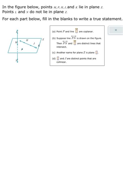 In the figure below, points M,P∗H,J and K lie in | Chegg.com