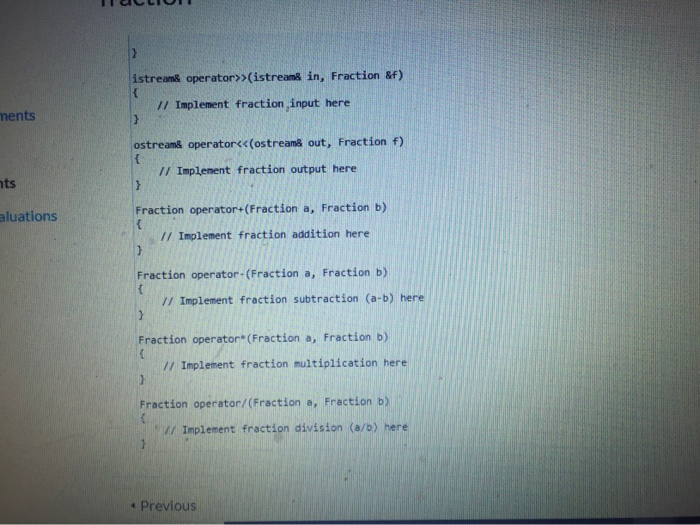 Solved fraction Fraction Implement a new struct-based data | Chegg.com