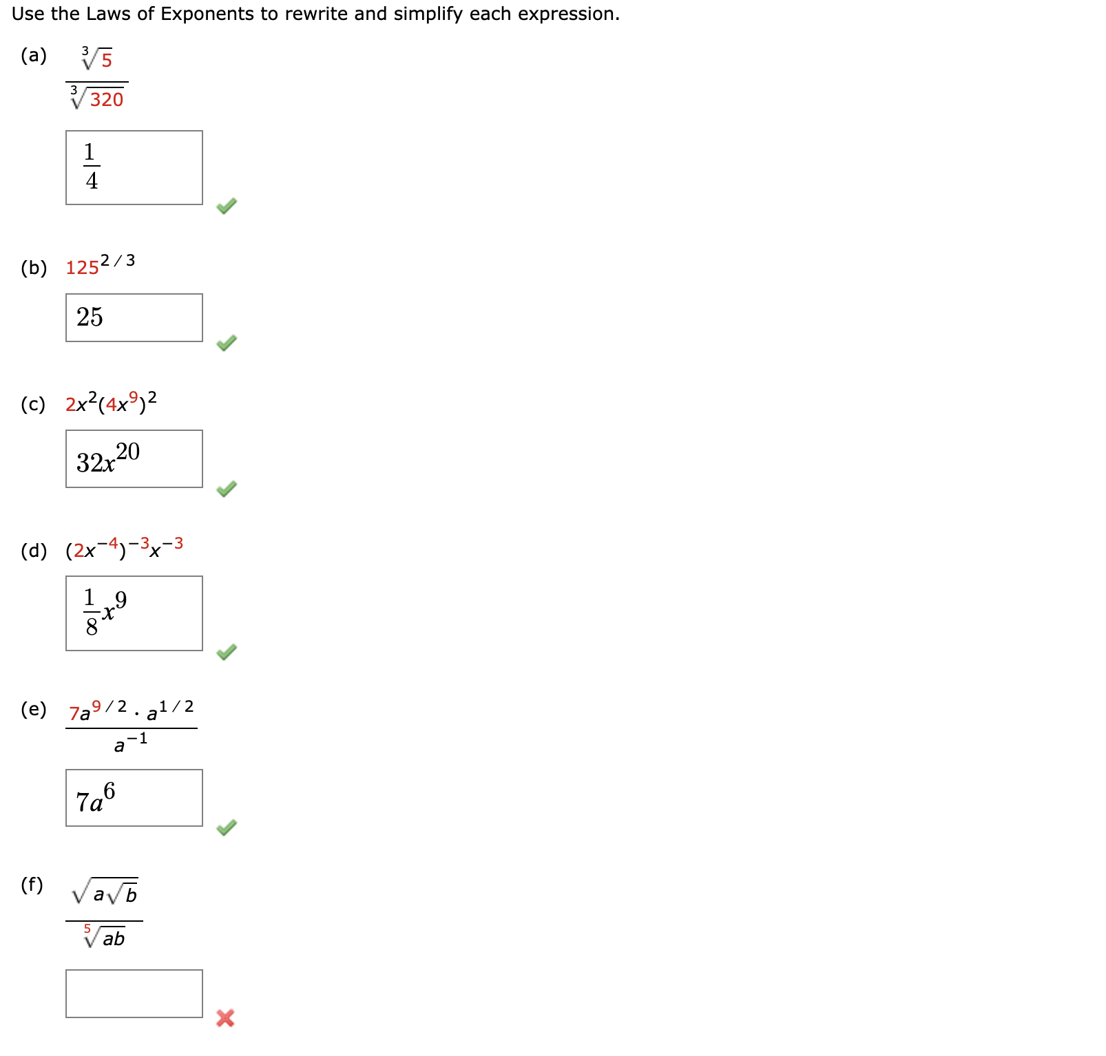 Solved Use the Laws of ﻿Exponents to ﻿rewrite and simplify | Chegg.com