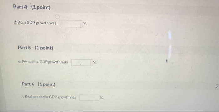 Solved Part 1 (1 point) See Hint Suppose that nominal GDP | Chegg.com