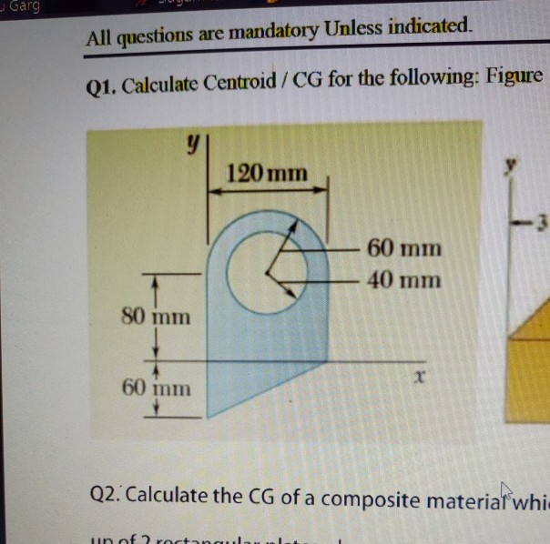Solved Garg All questions are mandatory Unless indicated. | Chegg.com