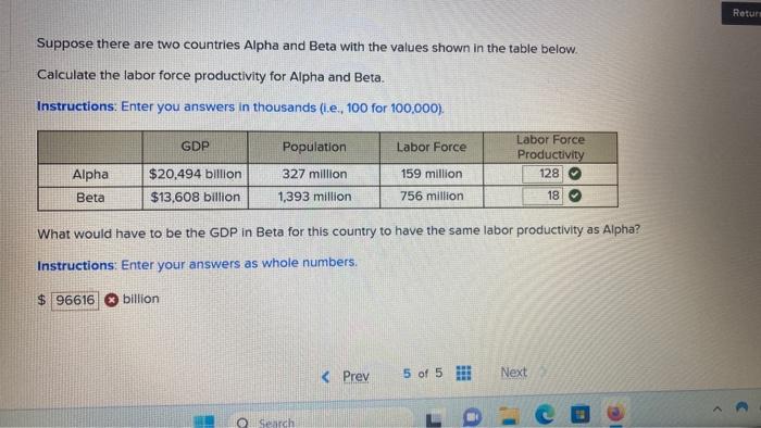 Solved Suppose there are two countries Alpha and Beta with | Chegg.com