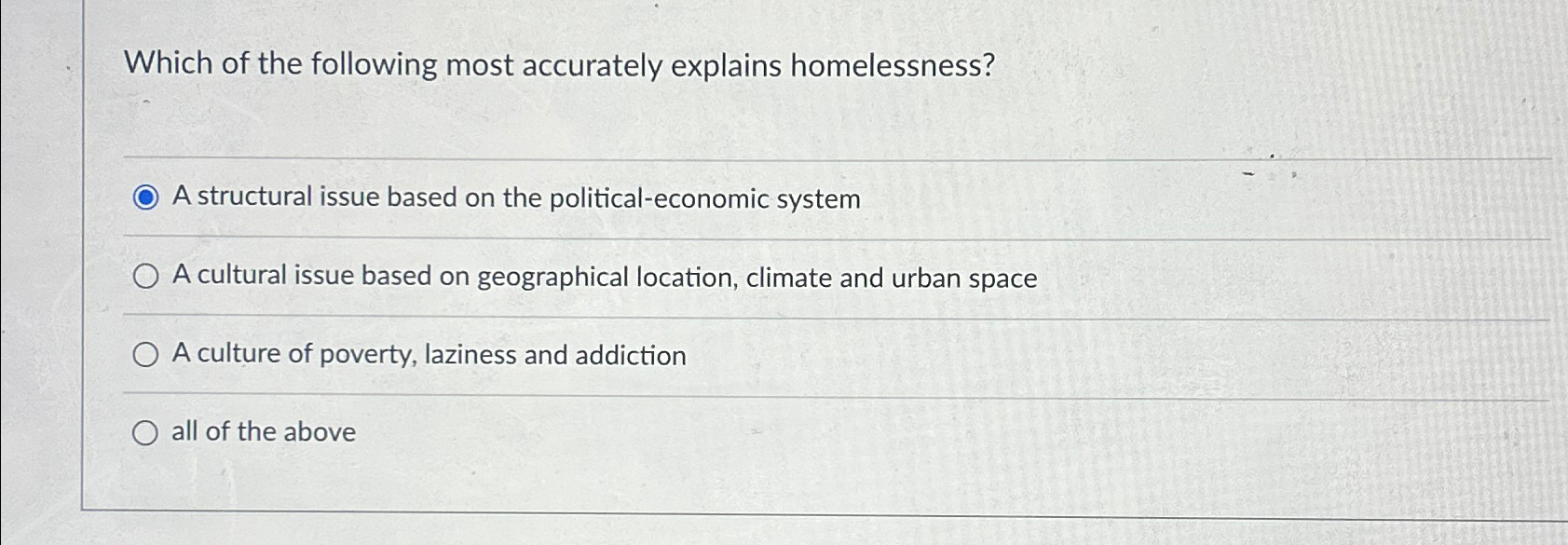 Solved Which of the following most accurately explains | Chegg.com
