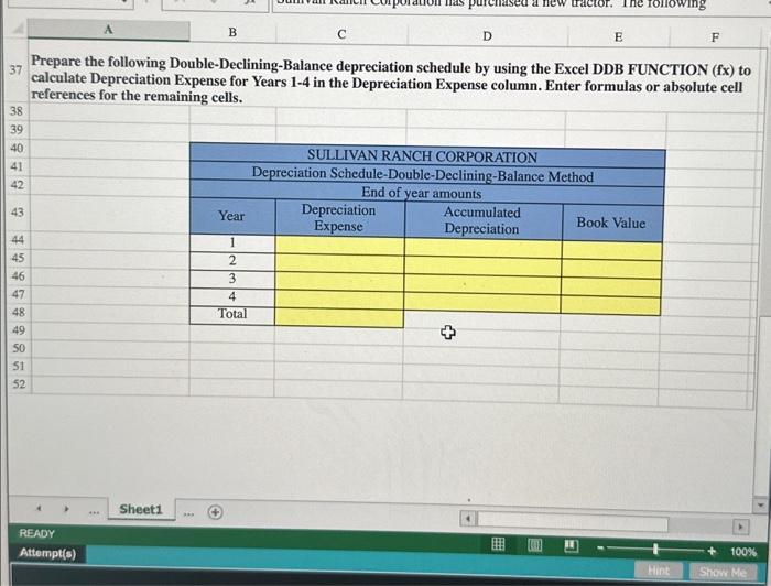 Solved FORMULAS REQUIRED FOR EXCEL. please complete the | Chegg.com