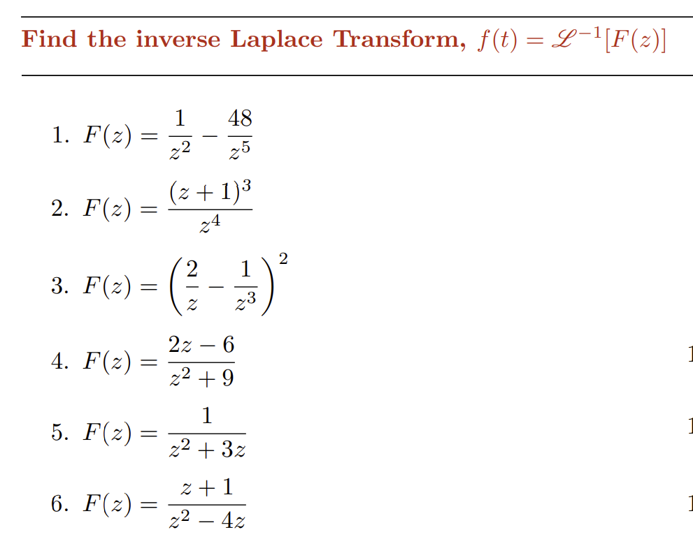 Solved Help me please with n. 5 ﻿and 6 ﻿Find the inverse | Chegg.com