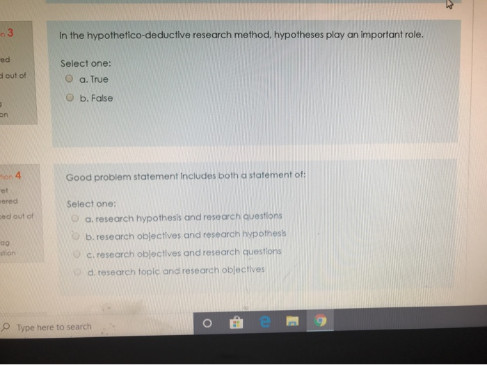 Solved n3 In the hypothetico-deductive research method, | Chegg.com
