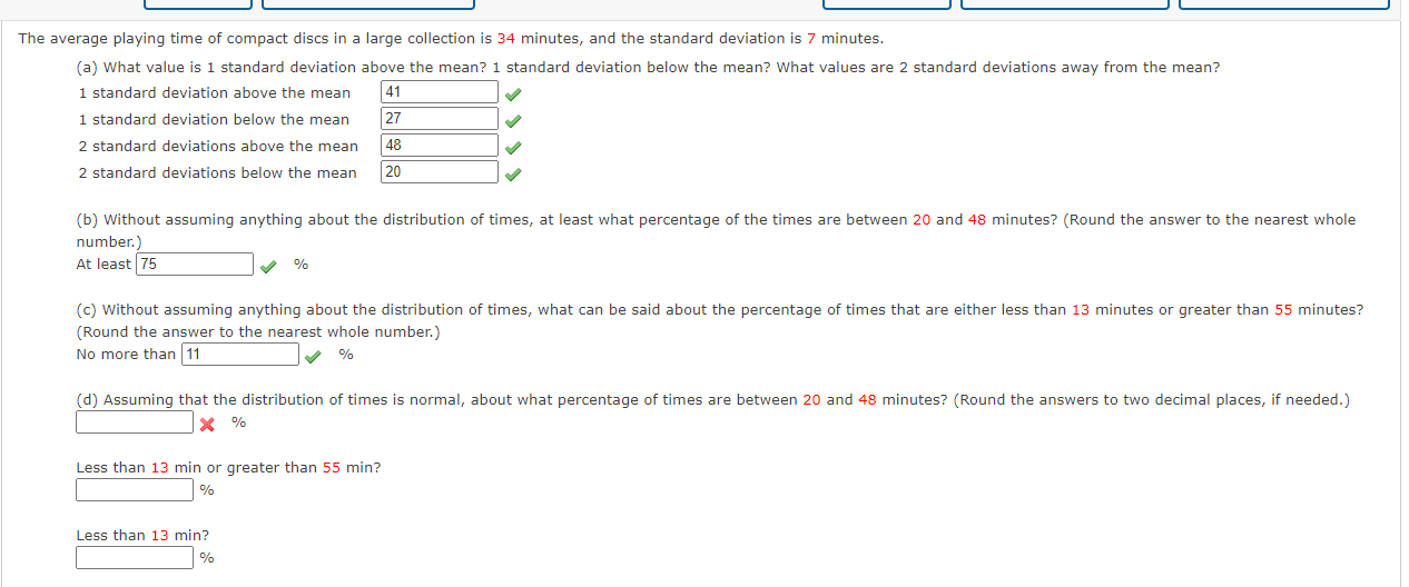 Solved The average playing time of compact discs in a large | Chegg.com