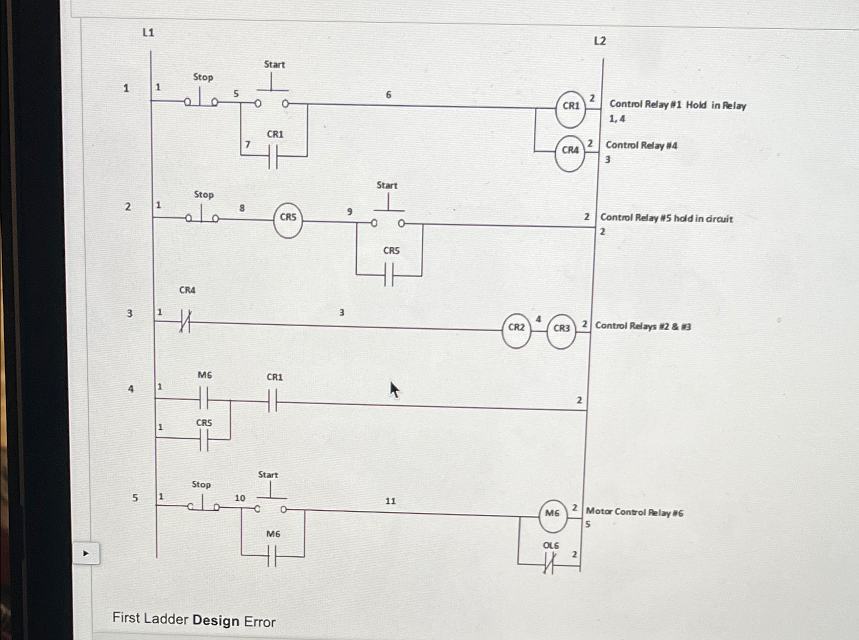 First Ladder Design Error | Chegg.com