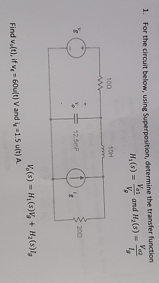 Solved Explain how to solve For the circuit below, using | Chegg.com