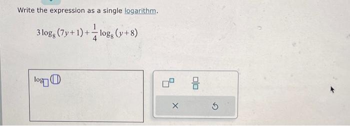 Solved Write the expression as a single logarithm. 1 3 logg | Chegg.com