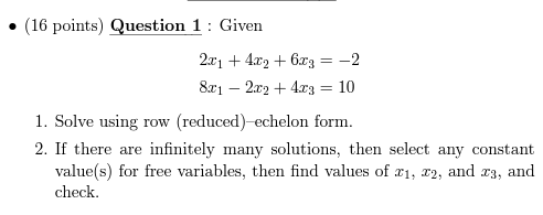 Solved (16 ﻿points) ﻿Question 1 ﻿: | Chegg.com