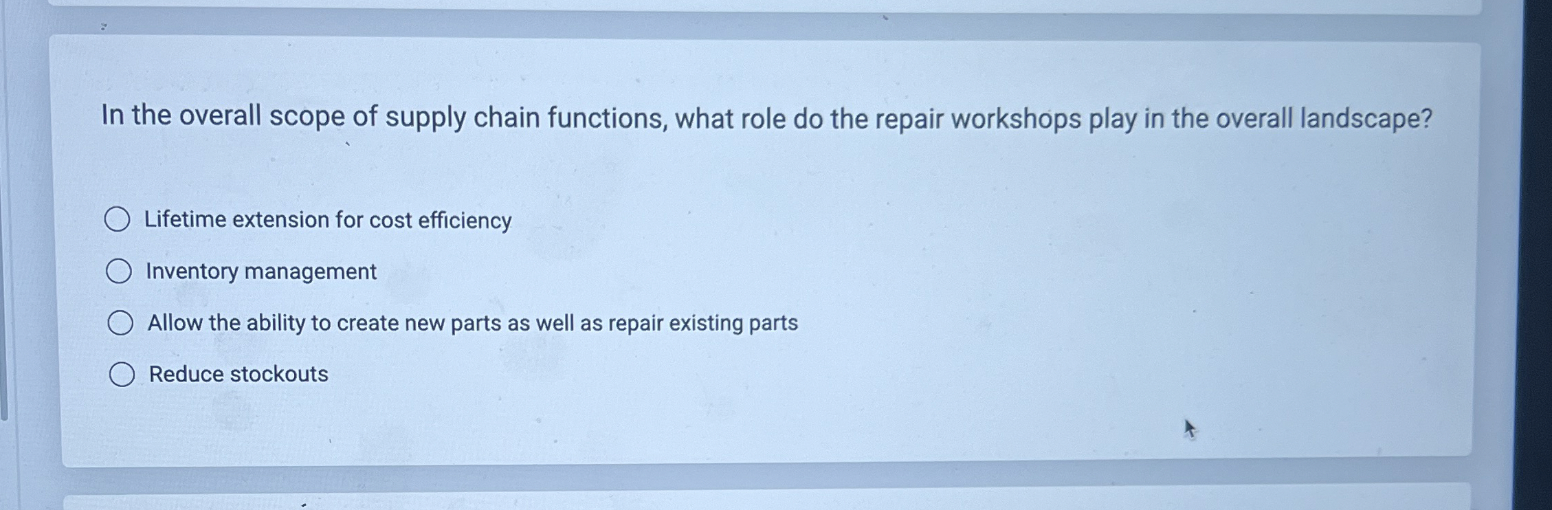 Solved In the overall scope of supply chain functions, what | Chegg.com