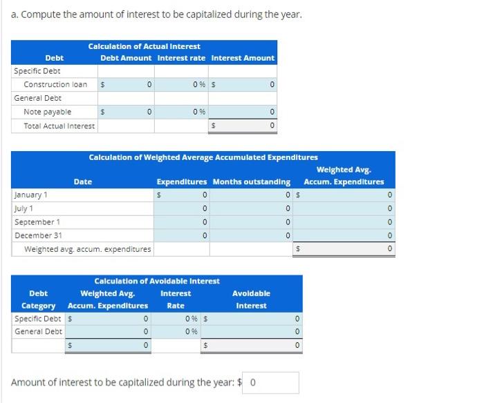 Solved Computing and Recording Interest Capitalization Weld | Chegg.com