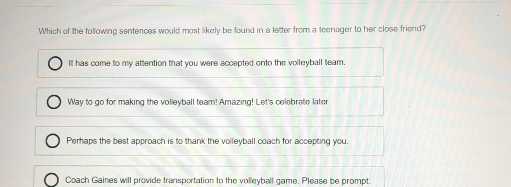 Solved Which of the following sentences would most likely be | Chegg.com