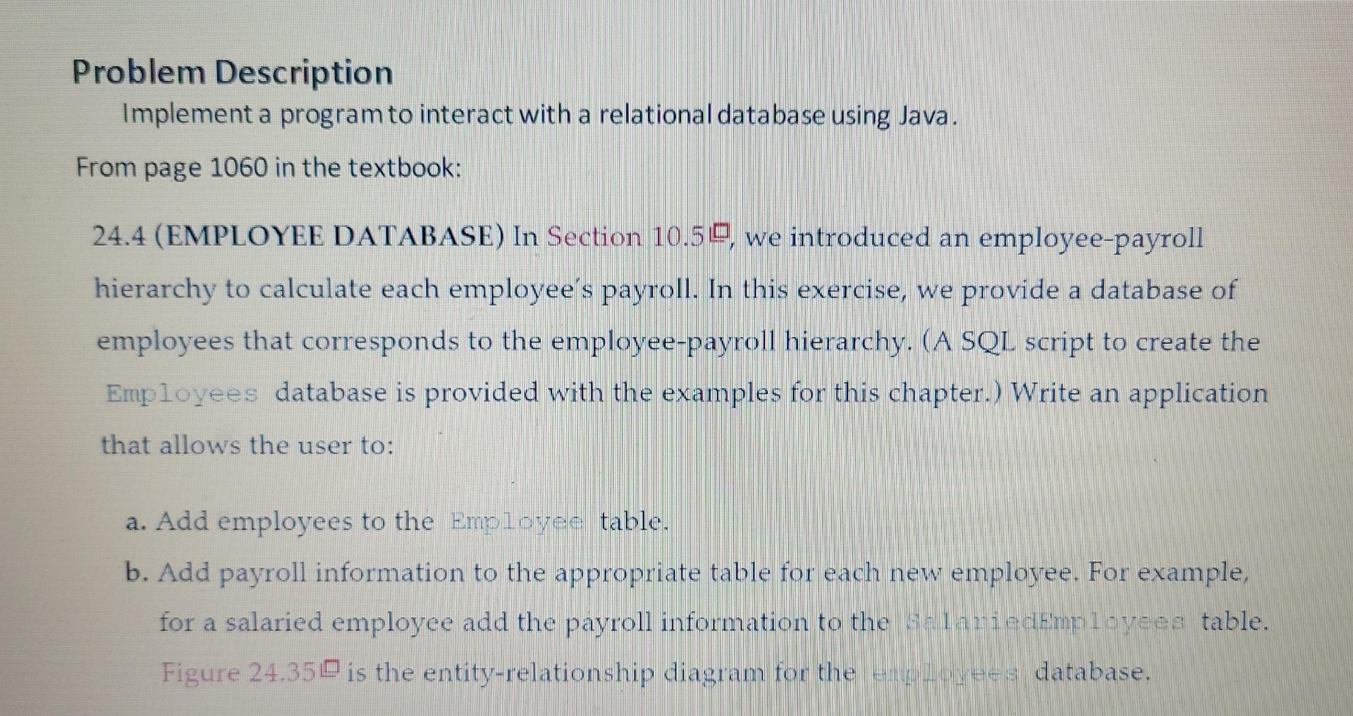 Solved Problem Description Implement a program to interact | Chegg.com