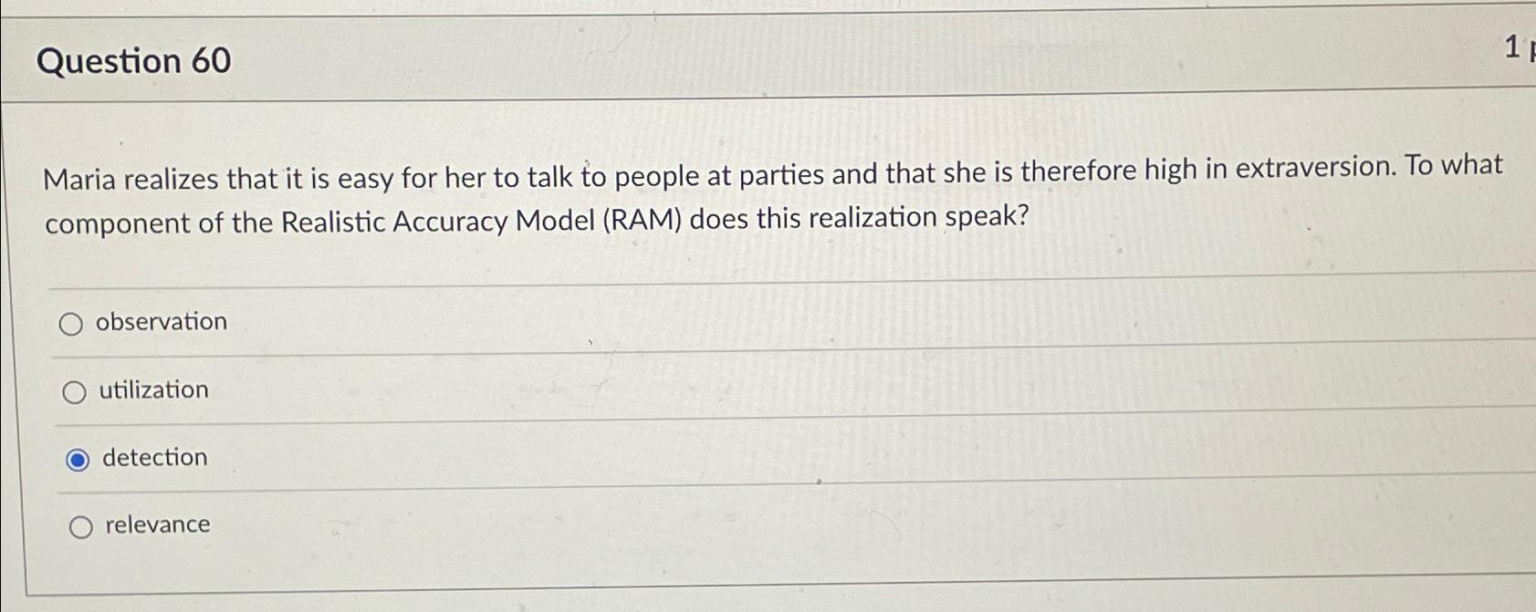 Solved Question 60Maria realizes that it is easy for her to | Chegg.com