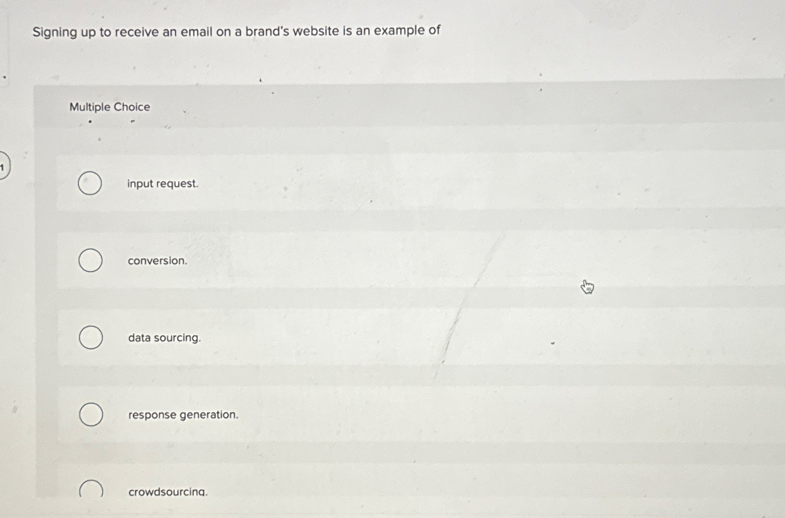 Solved Signing up to receive an email on a brand's website | Chegg.com