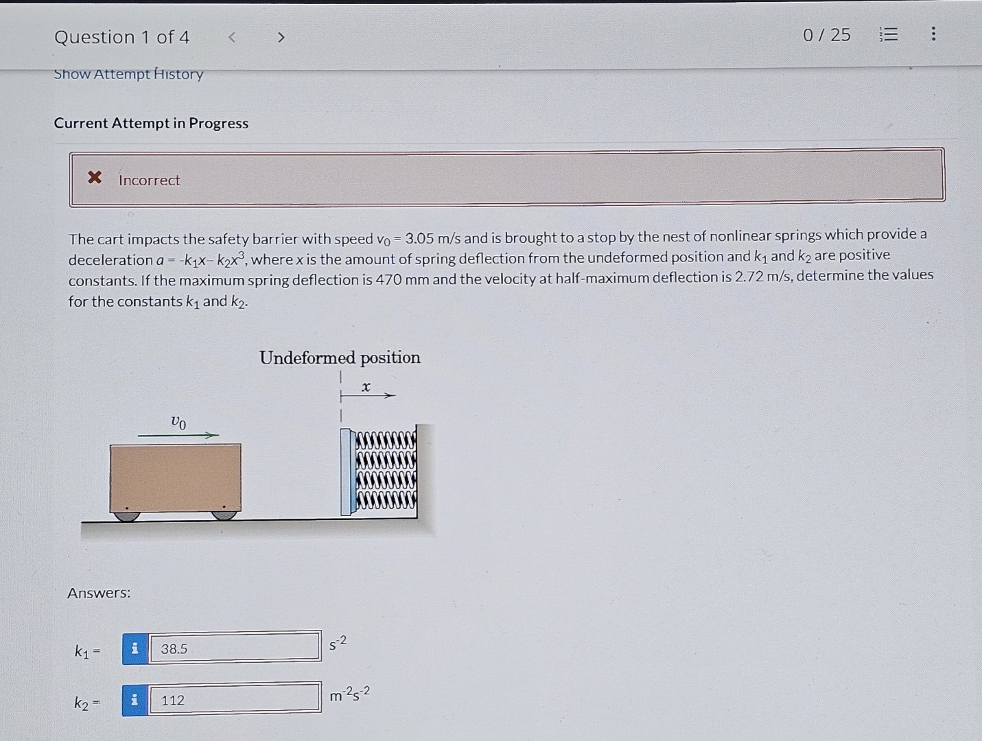 Solved Question 1 ﻿of 4025Show Attempt HistoryCurrent | Chegg.com