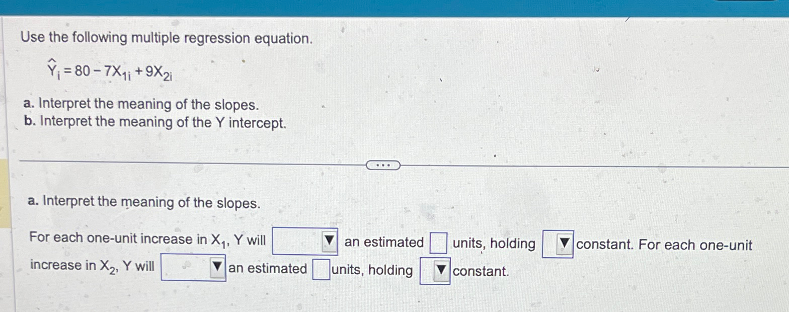Solved Use the following multiple regression | Chegg.com
