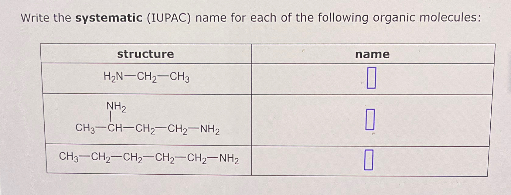 Solved 10.6Write the systematic (IUPAC) ﻿name for each of | Chegg.com