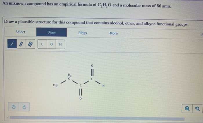 Solved An unknown compound has an empirical formula of C,H,O | Chegg.com