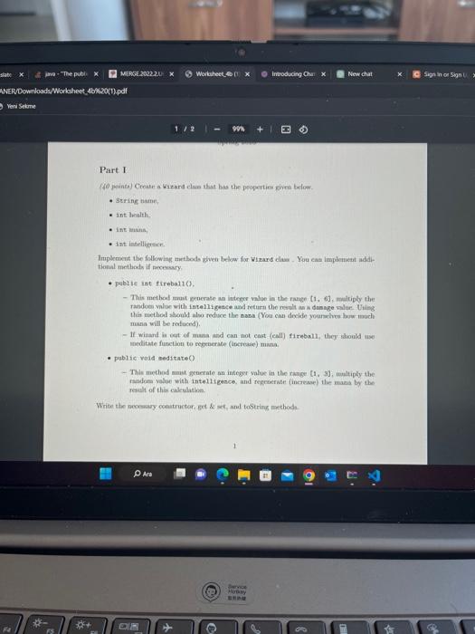 Part II - ocring mane, - int linnith. adulitionsal | Chegg.com