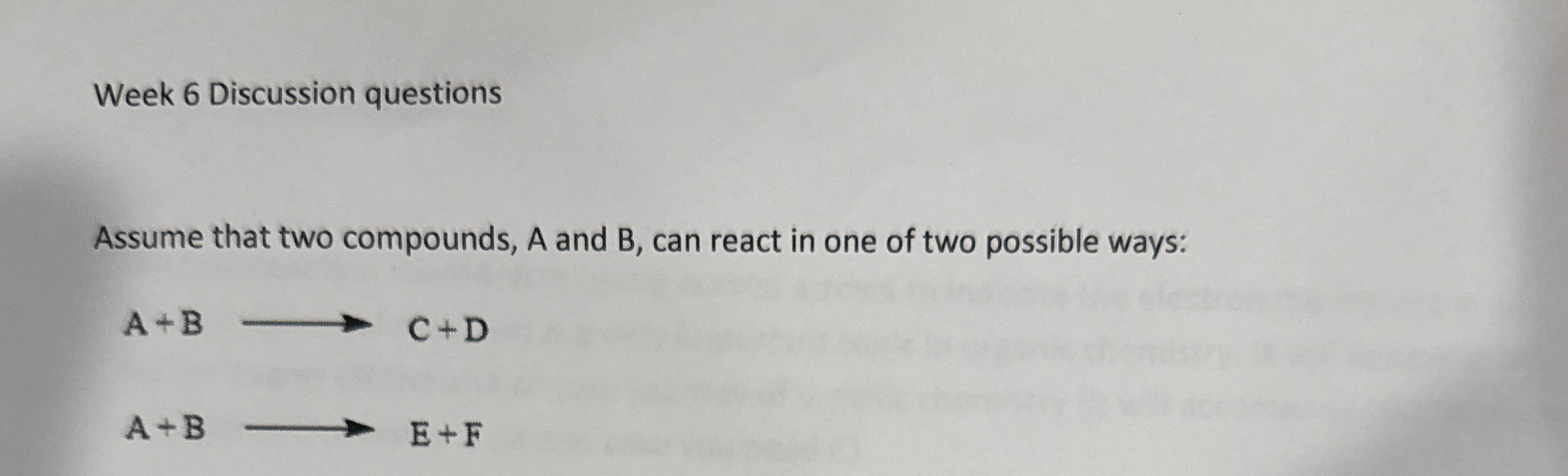 Solved Week 6 ﻿Discussion questionsAssume that two | Chegg.com