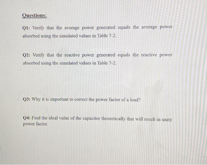 Solved Questions: Q1: Verify that the average power | Chegg.com Solved Questions: Q1: Verify that the average power | Chegg.com