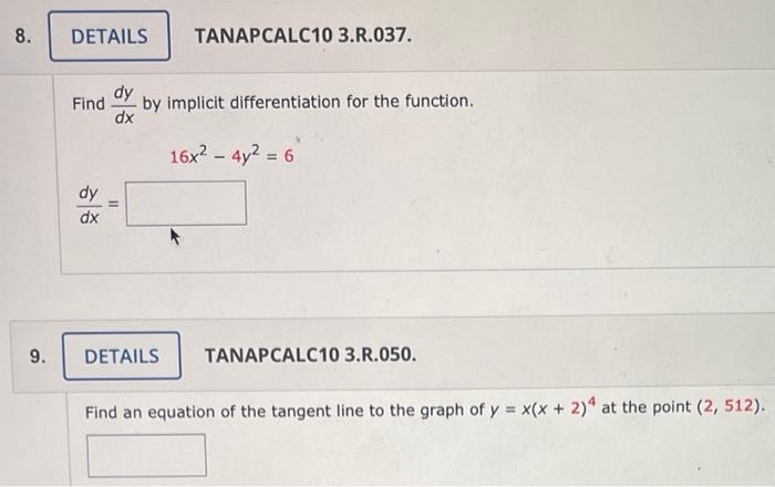 Solved Find dxdy by implicit differentiation for the | Chegg.com