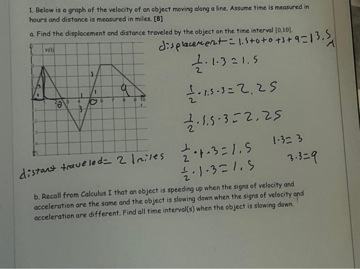 Solved b. Recall from Calculus I that an object is speeding | Chegg.com