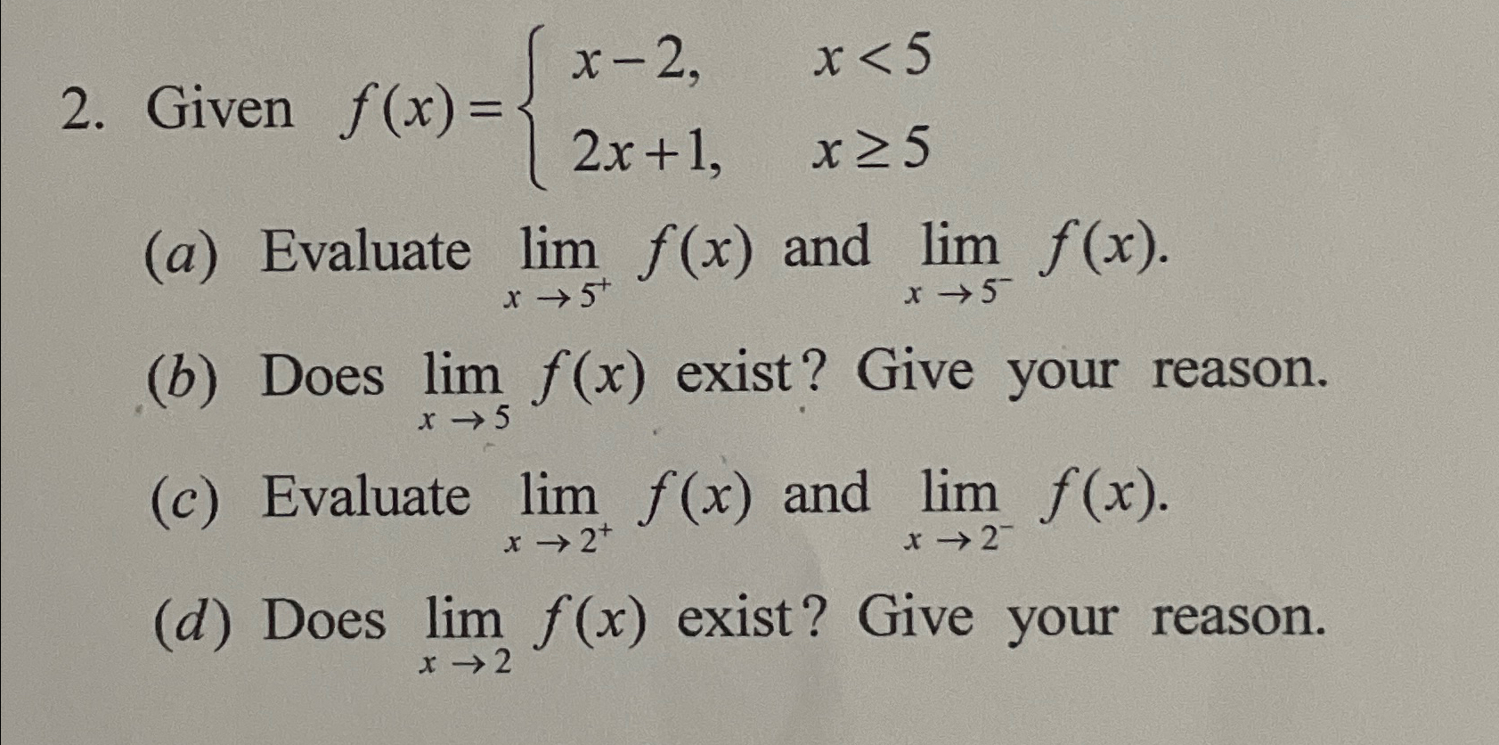 Solved Given f(x)={x-2,x Solved Given f(x)={x-2,x
