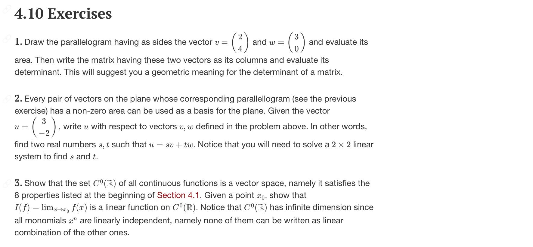 4.10 Exercises\\nDraw the parallelogram having as | Chegg.com