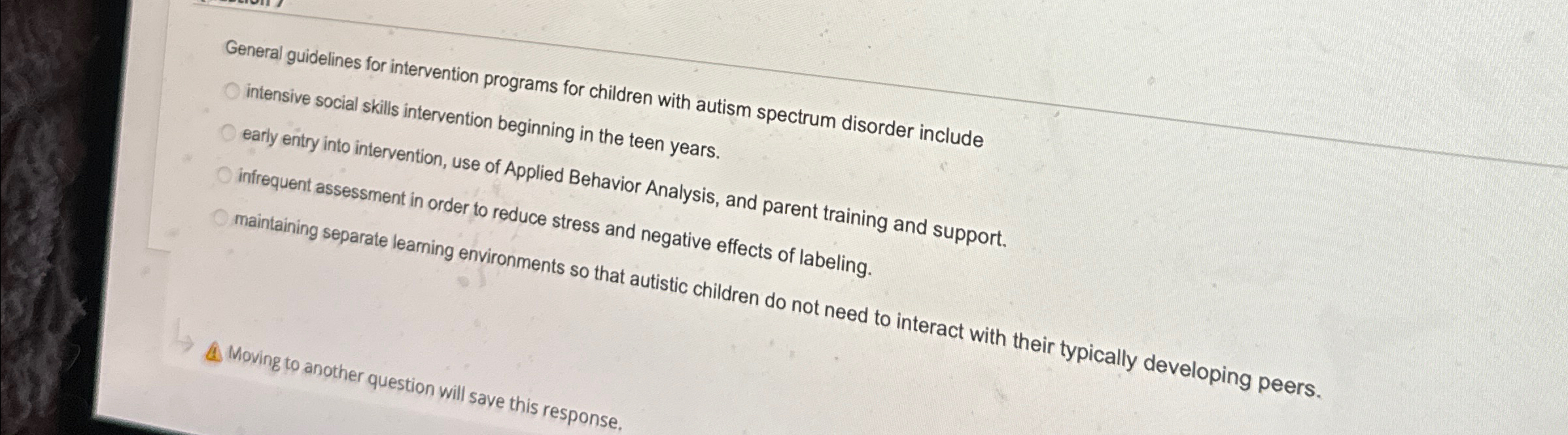 Solved General guidelines for intervention programs for | Chegg.com