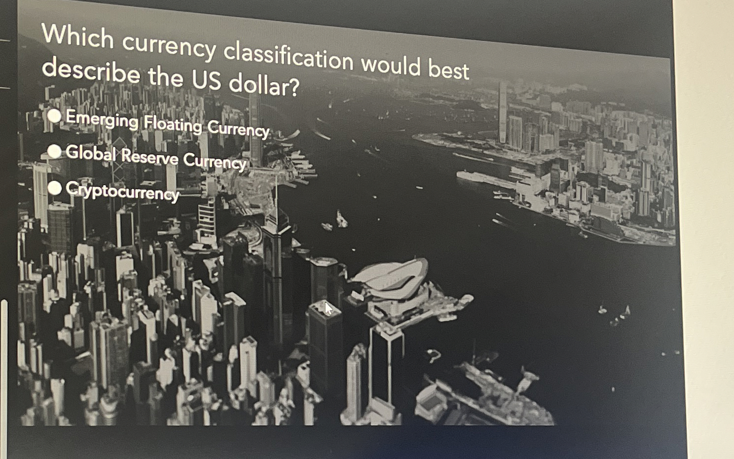 Solved Which currency classification would best describe the | Chegg.com