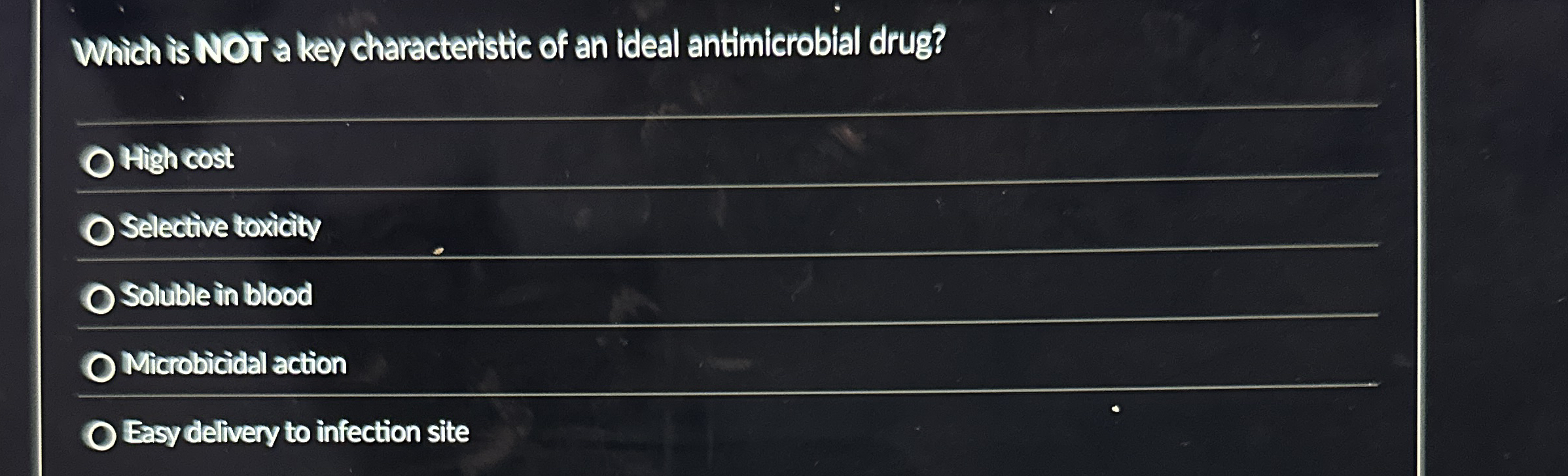 Solved Which is NOT a key characteristic of an ideal | Chegg.com