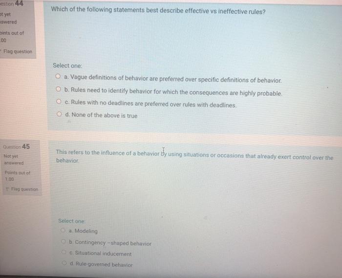 Solved westion 41 Clearly identifying the appropriate | Chegg.com