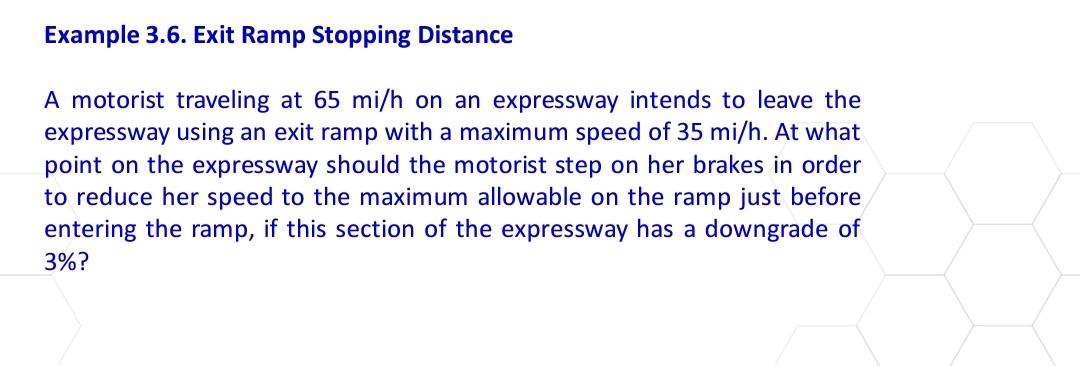 Solved A motorist traveling at 65mi/h on an expressway | Chegg.com