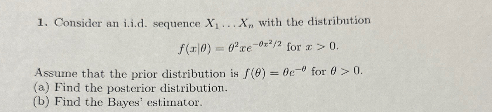 Solved Consider An I I D ﻿sequence X1dotsxn ﻿with The
