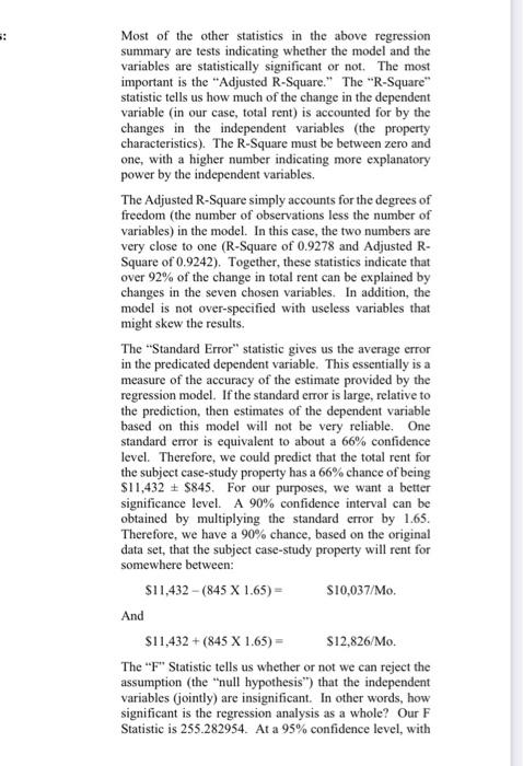 Solved Multiple Regression Analysis - A Case Study Case | Chegg.com