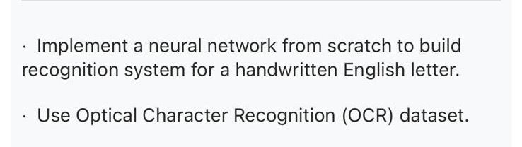 Implement a neural network from scratch to build | Chegg.com