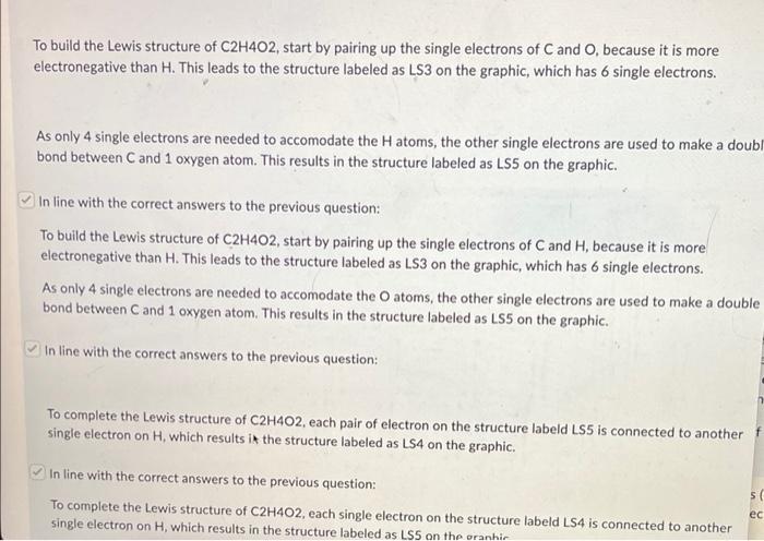 Solved To build the Lewis structure of C2H4O2, start by | Chegg.com