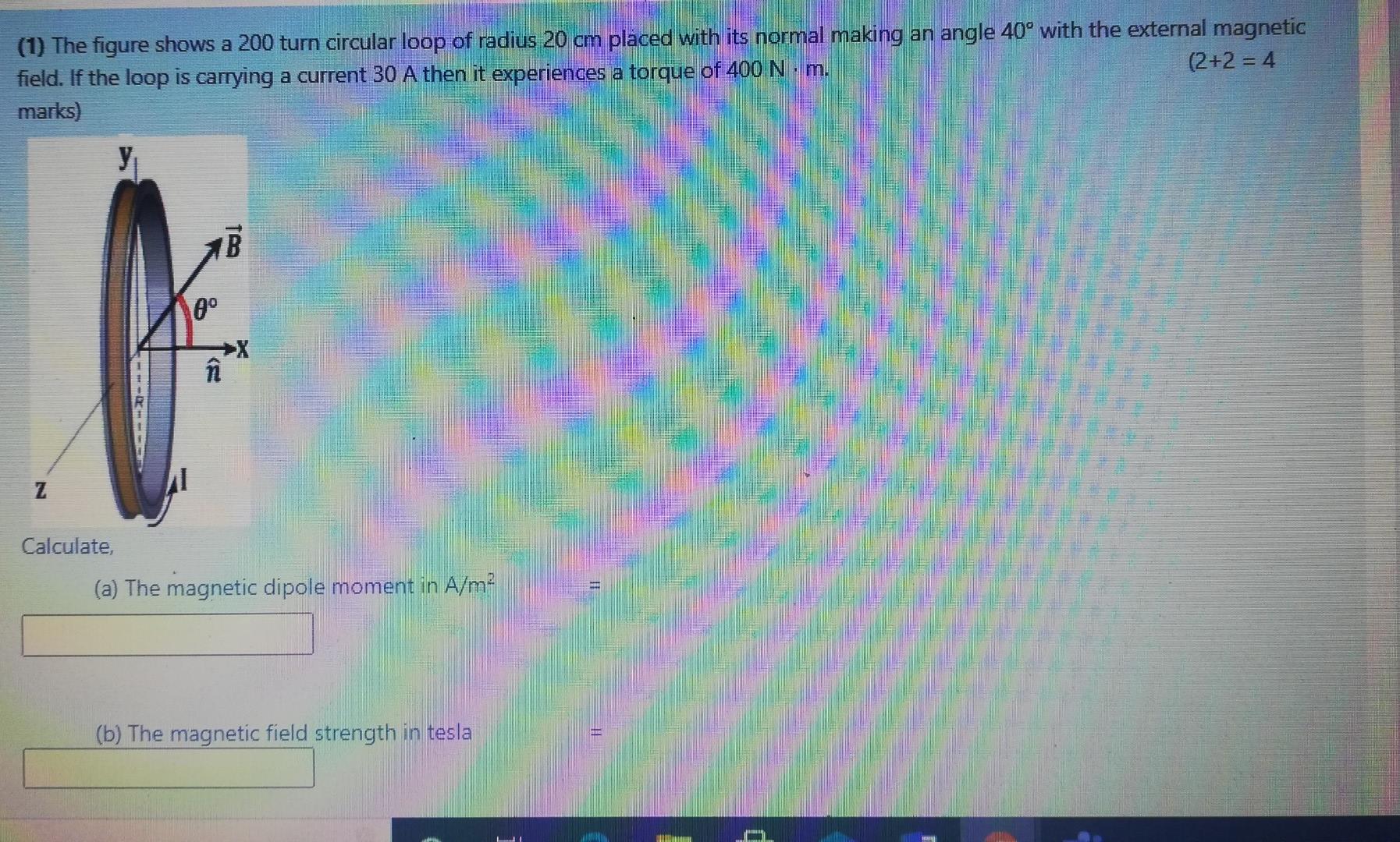 Solved (1) The figure shows a 200 turn circular loop of | Chegg.com