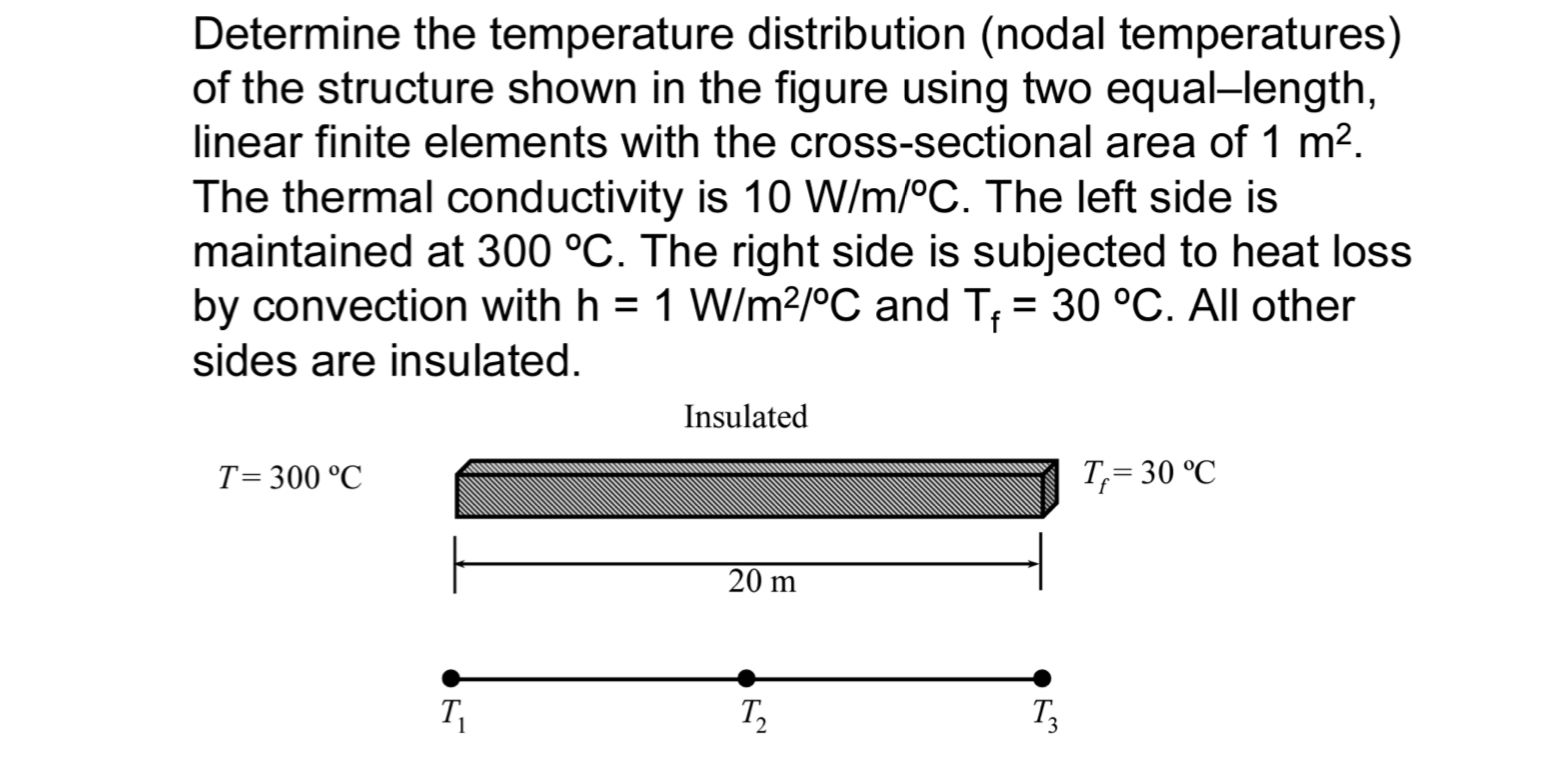 Solved Determine the temperature distribution (nodal | Chegg.com