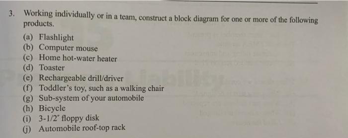 Solved 3. Working individually or in a team, construct a | Chegg.com