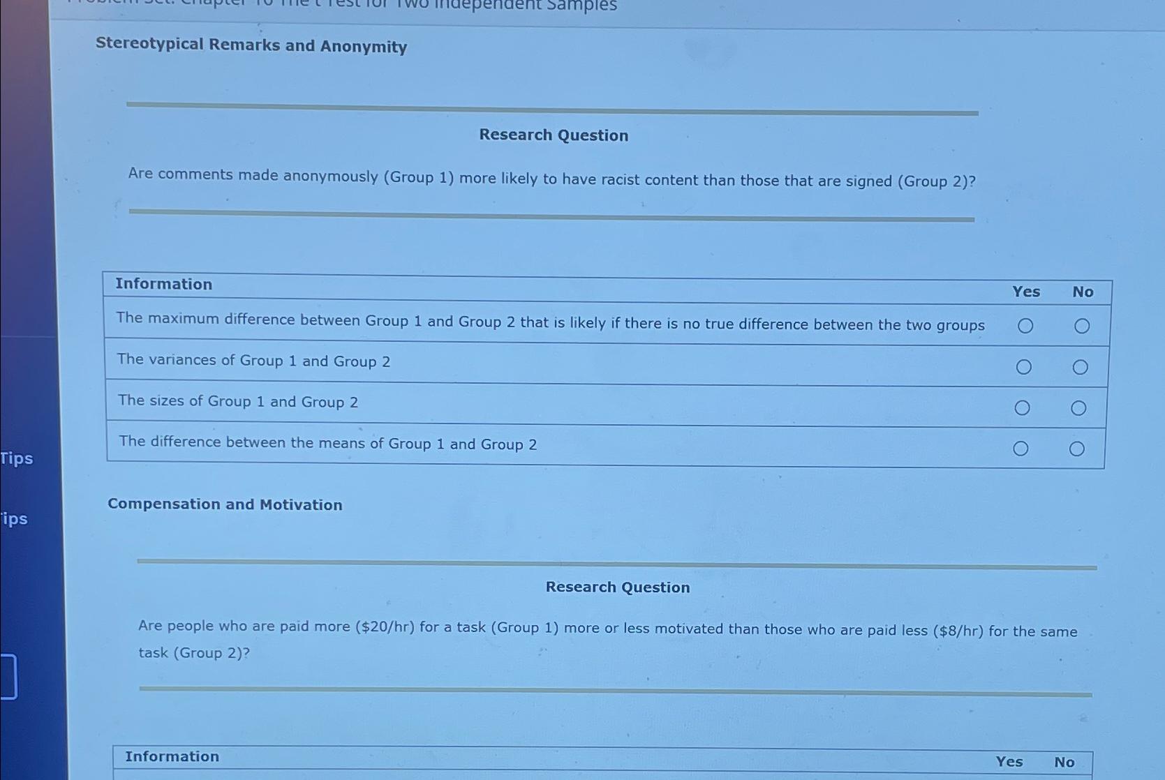 Solved Stereotypical Remarks and AnonymityResearch | Chegg.com