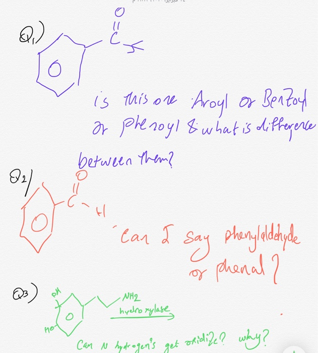 Solved cĆ is this one Aroul of Benzoyl ar phenoyl & what is | Chegg.com
