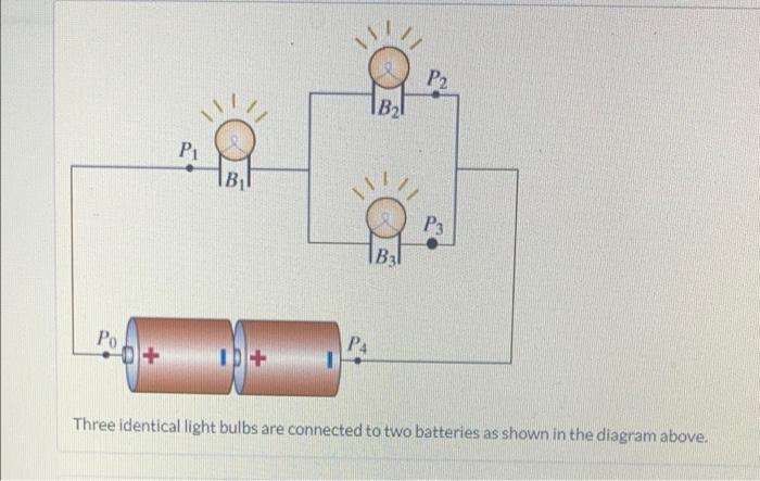 Solved P2 BI P1 B1 P3 B31 Po PA IDE Three identical light | Chegg.com