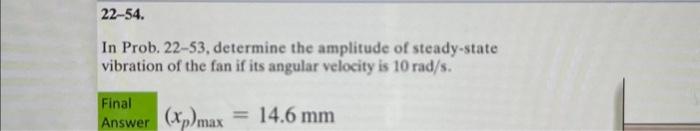 In Prob 22 53 Determine The Amplitude Of