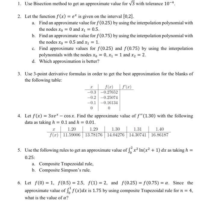 Solved 2. Let the function f(x)=ex is given on the interval | Chegg.com