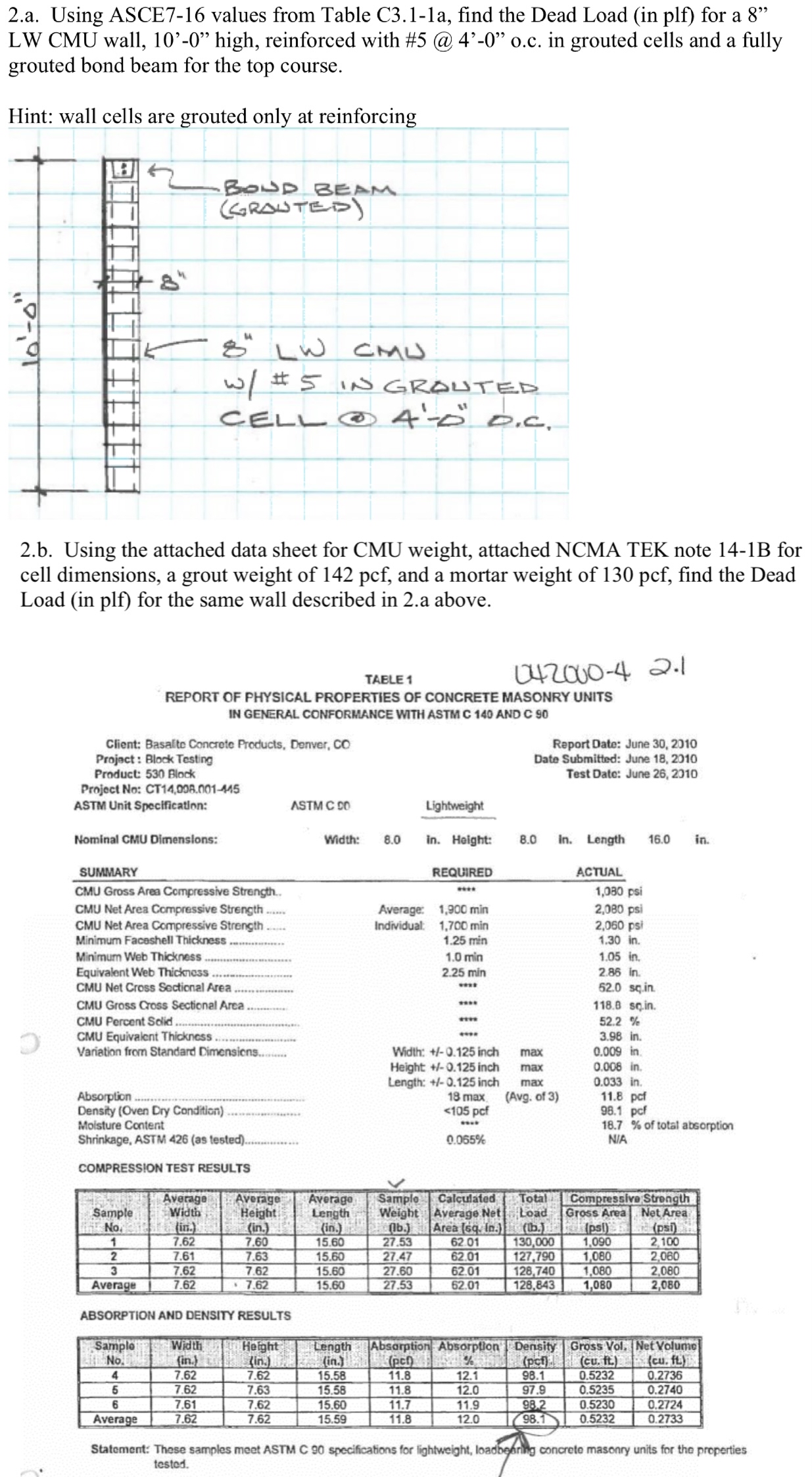 Solved 2.a. ﻿Using ASCE7-16 ﻿values from Table C3.1-1a, | Chegg.com
